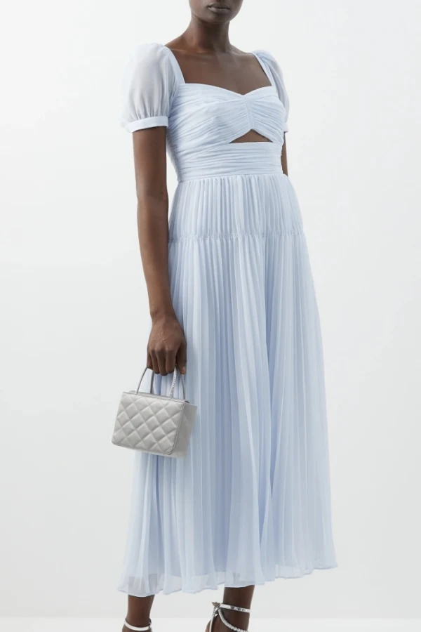Rent Cut out blue dress - Self-Portrait | HURR