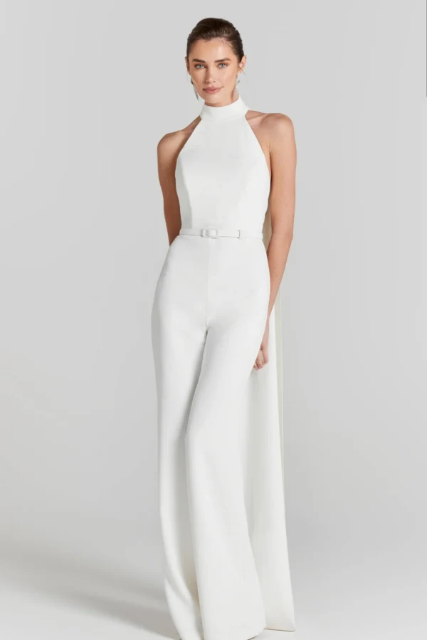 Rent Lorrie Jumpsuit in White - Nadine Merabi | HURR