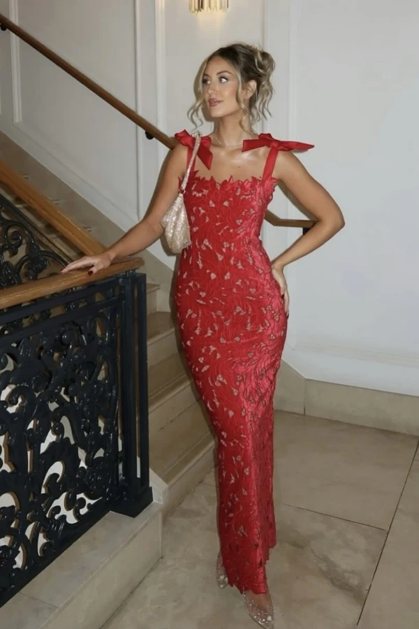 Rent House of CB - Red Tiff maxi dress - House of CB | HURR