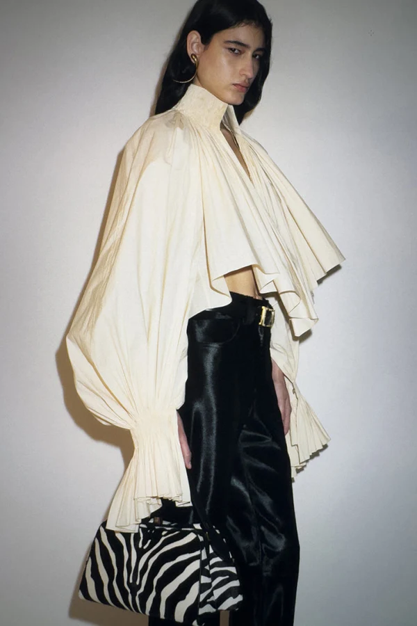Rent Khaite Durer Blouse in Bone - Khaite | HURR