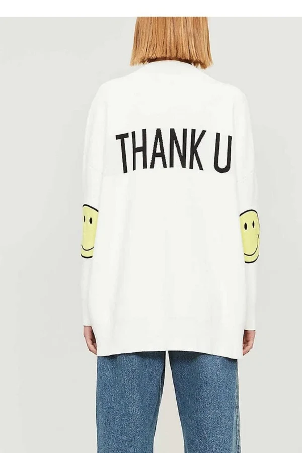 Rent Sandro Smiley Andreine Embroidered Oversized Patch Cardigan ...