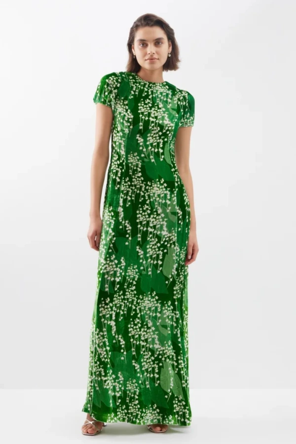 Rent Roxy floral-print velvet maxi dress - Bernadette | HURR