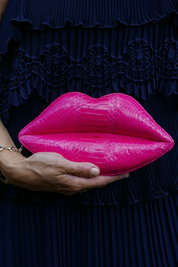Rent Hot Pink Lips Clutch - Lulu Guinness | HURR