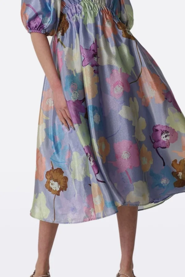Rent Stine Goya Floral Puff Sleeve Midi Dress – UK 14 / XL - Stine Goya ...