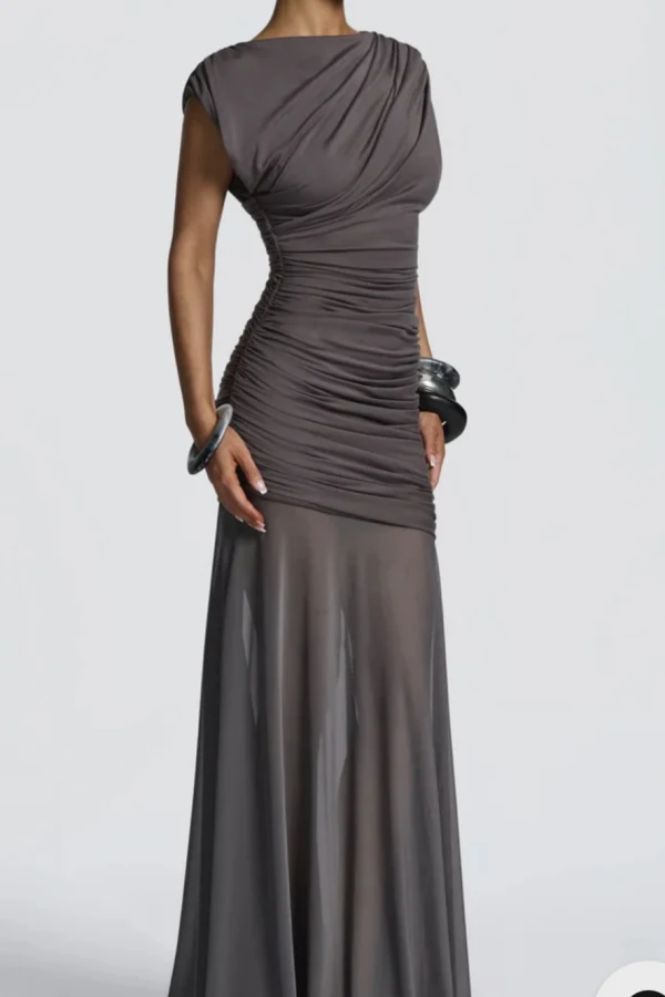 Rent DEMELZA MAXI DRESS - CHARCOAL - BABYBOO | HURR