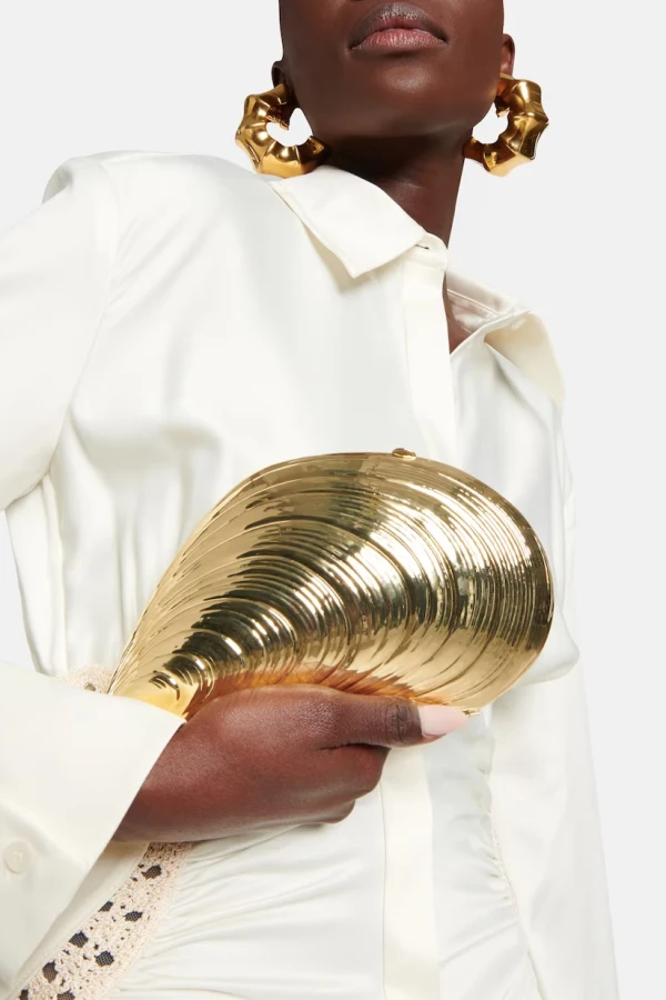 Rent Bridget Gold Clutch - Simkhai | HURR