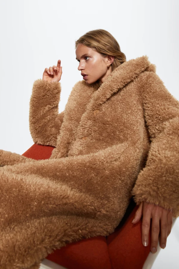 Rent Mango shearling coat size 6 - Mango | HURR