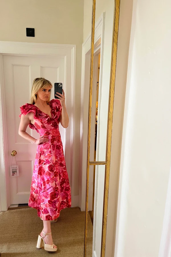 Rent Aje Enchanted Plunge Midi Dress - Aje | HURR