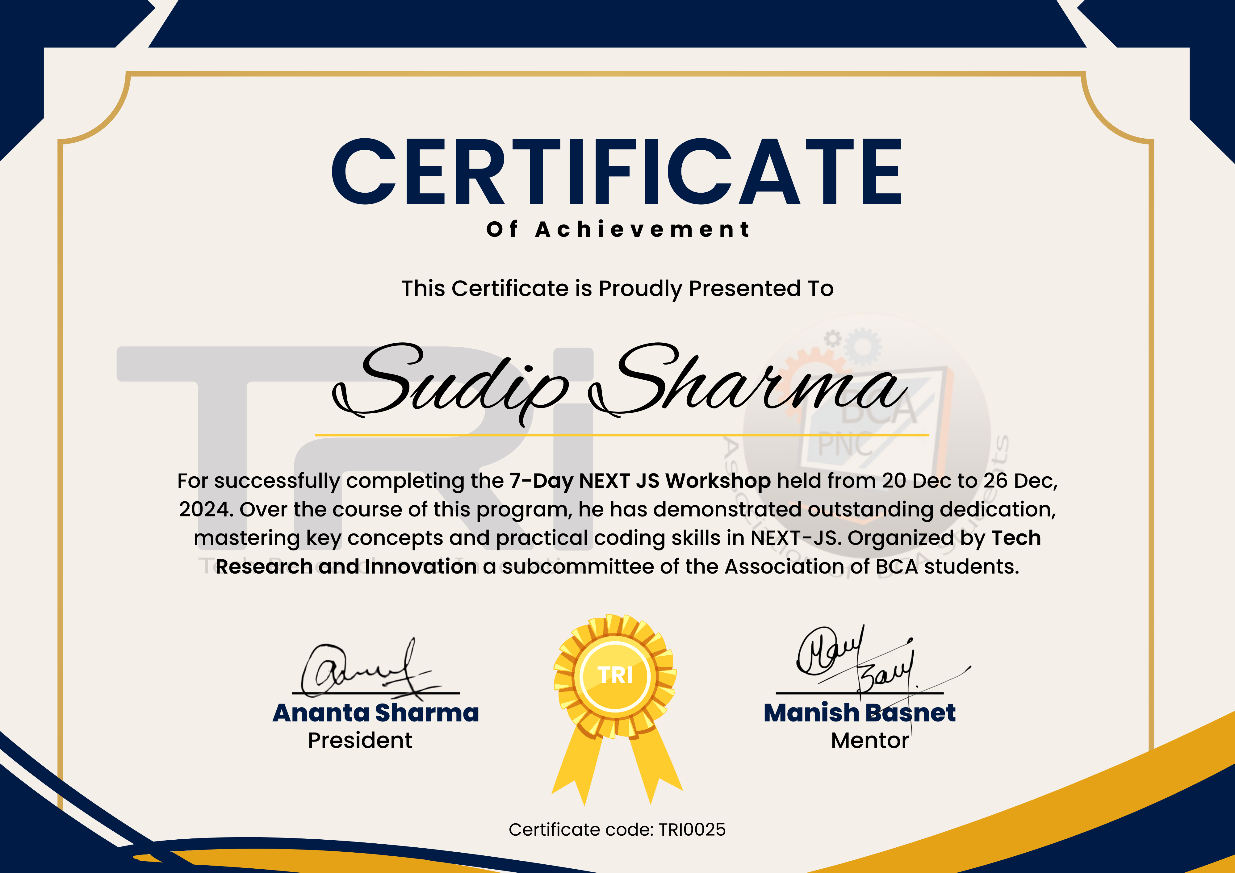 Sudip Sharma | Full Stack Developer