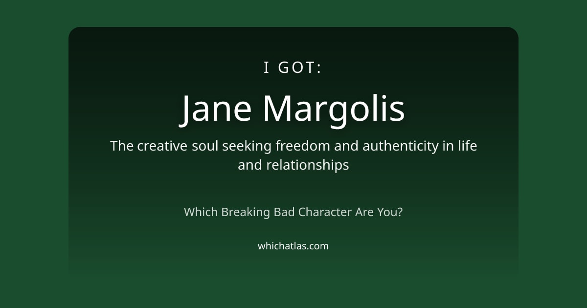 Jane Margolis - Which Breaking Bad Character Are You? | Which Atlas