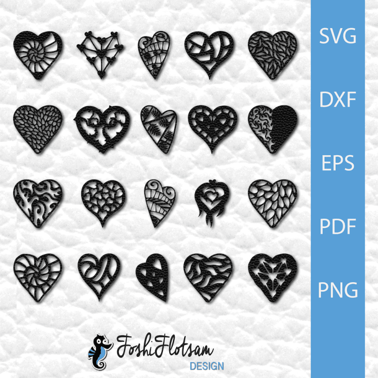 Heart SVG files for download - FoshiFlotsam Design