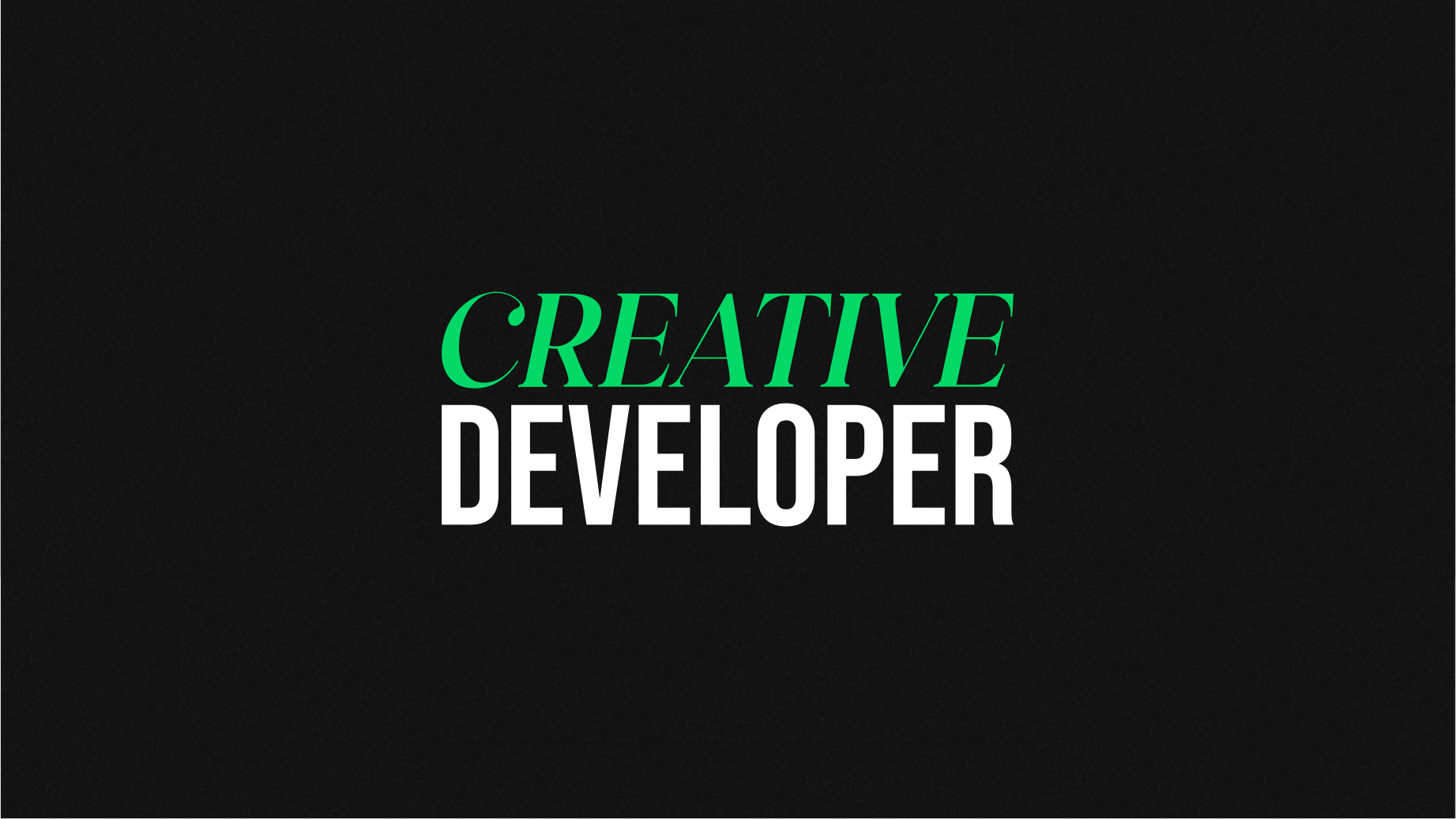 Creative Developer [Aimane]
