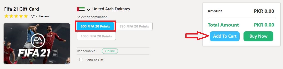 Buy Fifa 21 Gift Cards Online, September 2022 | al giftcards