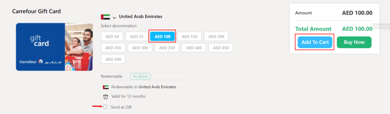 Buy Carrefour Gift Cards Online | May 2025 | al giftcards