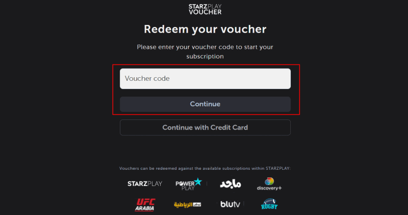 Buy STARZPLAY Gift Cards Online, May 2026 | al giftcards