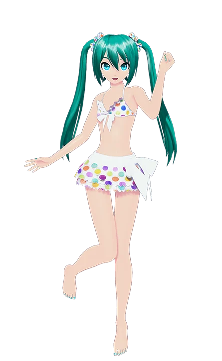 Hatsune Miku Polka Dot Bikini Model