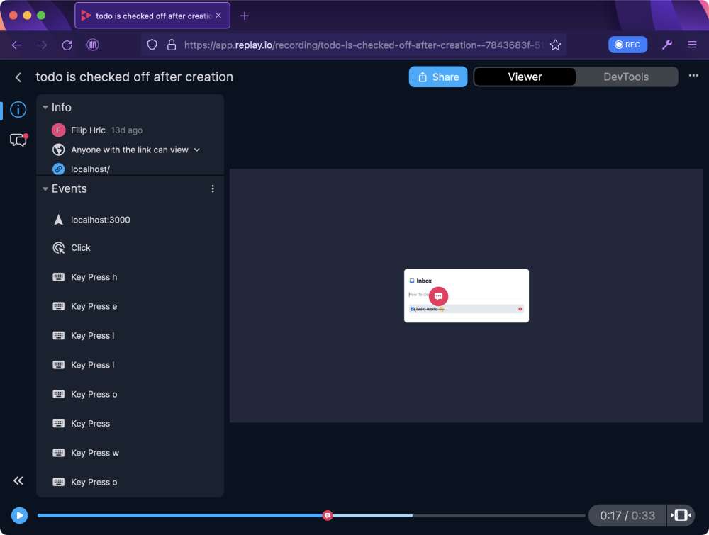 Time-travelling with Replay.io - Filip Hric Filip Hric