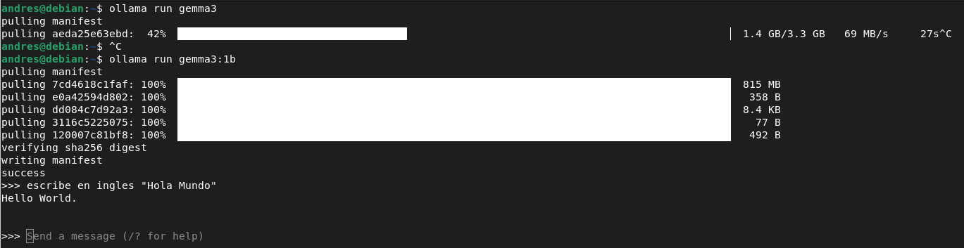 Installing Ollama and Gemma 3B on Linux - byandrev