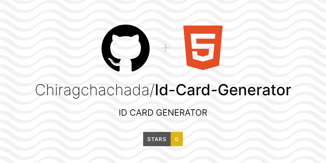 GitHub - Chiragchachada/Id-Card-Generator