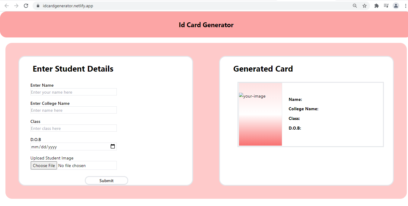 GitHub - Chiragchachada/Id-Card-Generator
