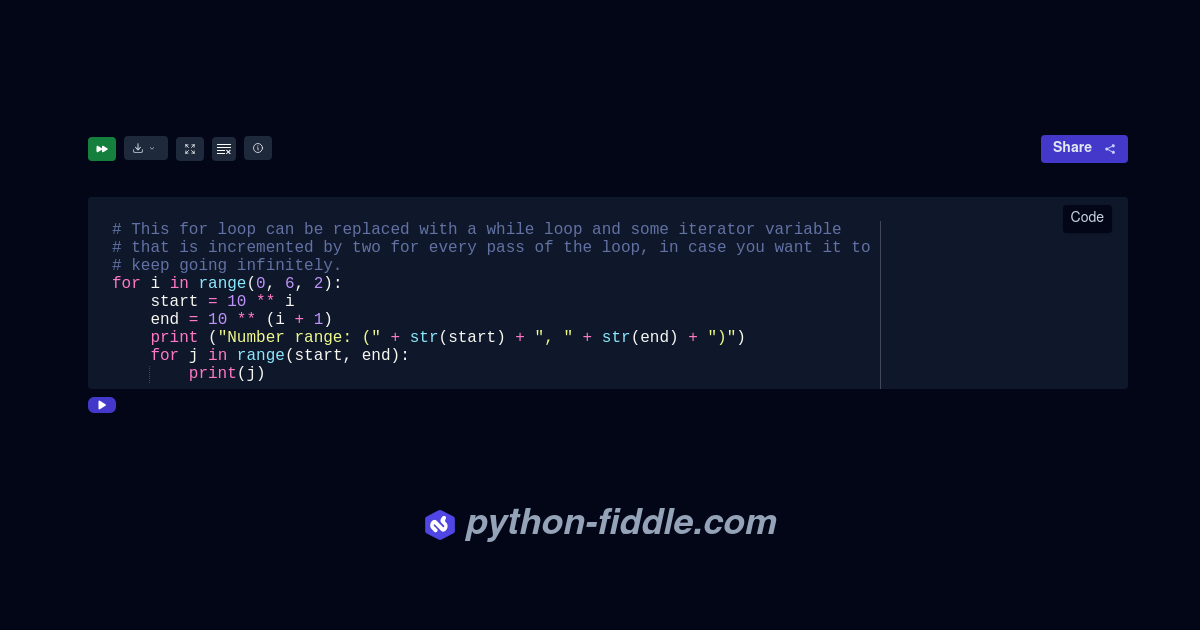 Python Fiddle: Online Python Compiler, IDE, and Interpreter