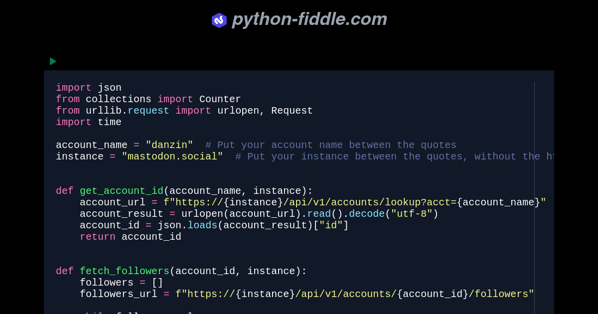 Python-Fiddle: Online Python Compiler, IDE, and Interpreter