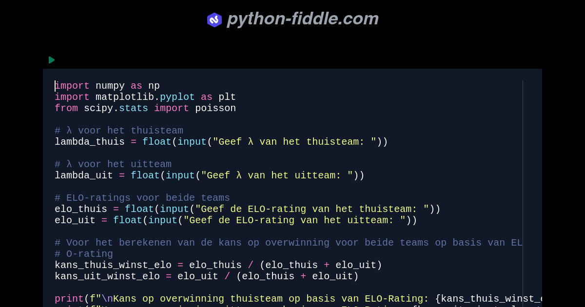 Python-Fiddle: Online Python Compiler, IDE, and Interpreter