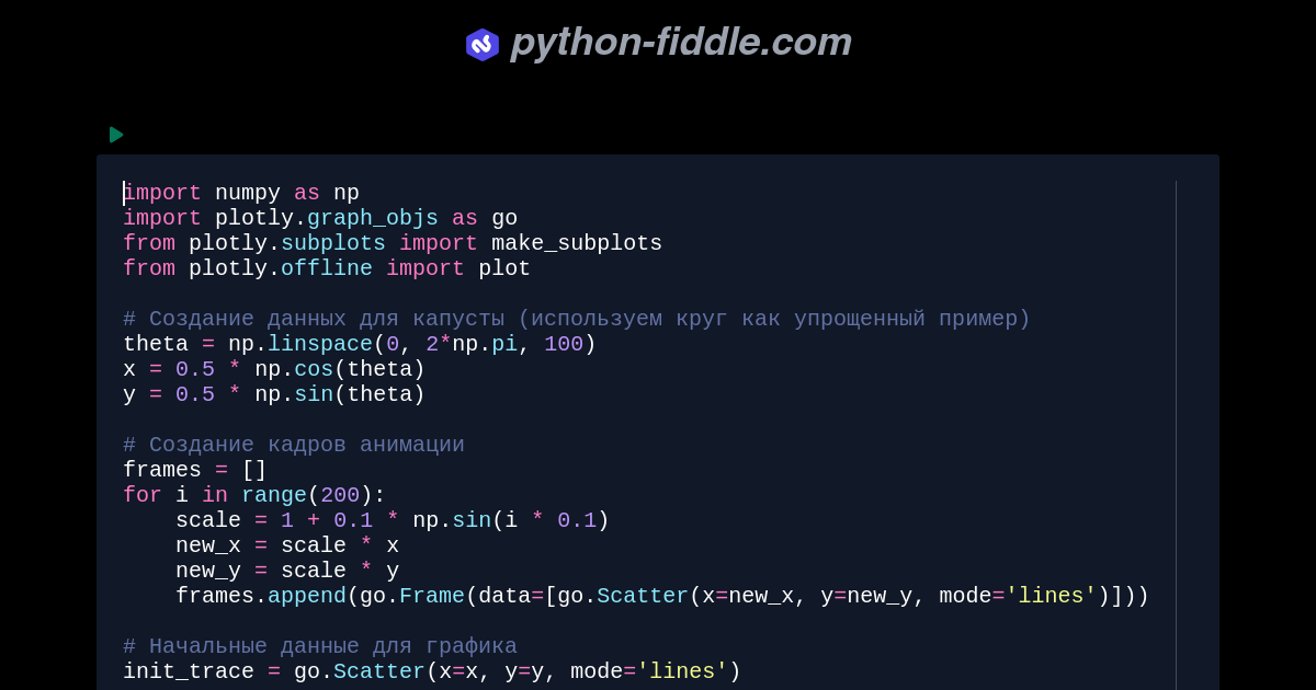 Python-Fiddle: Online Python Compiler, IDE, and Interpreter