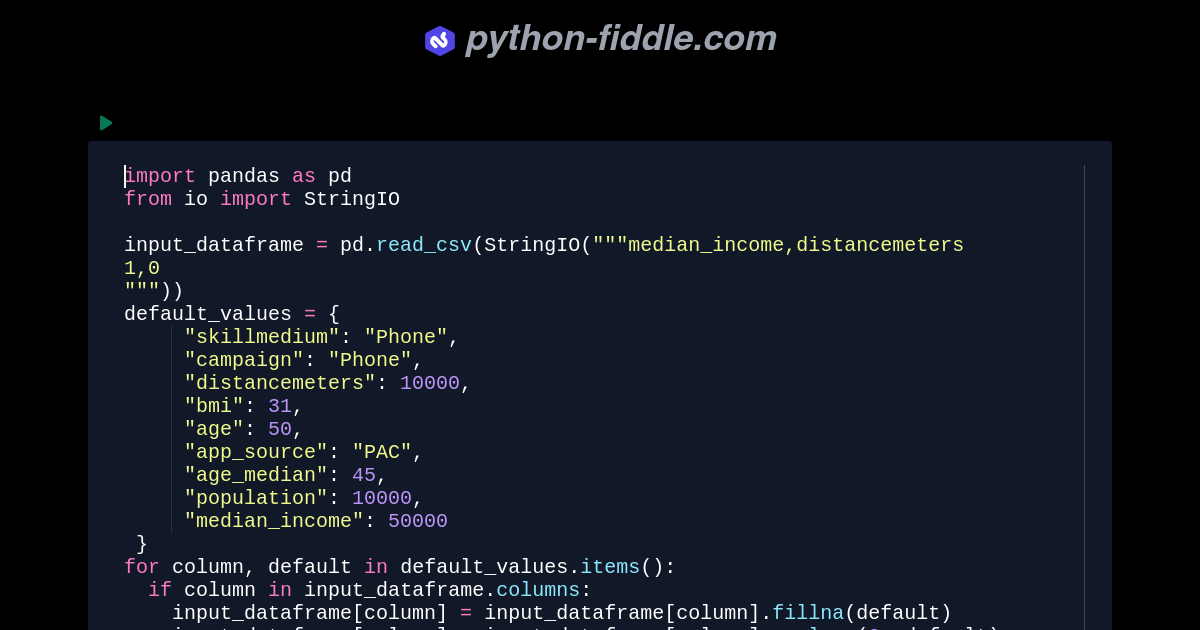 Python-Fiddle: Online Python Compiler, IDE, and Interpreter