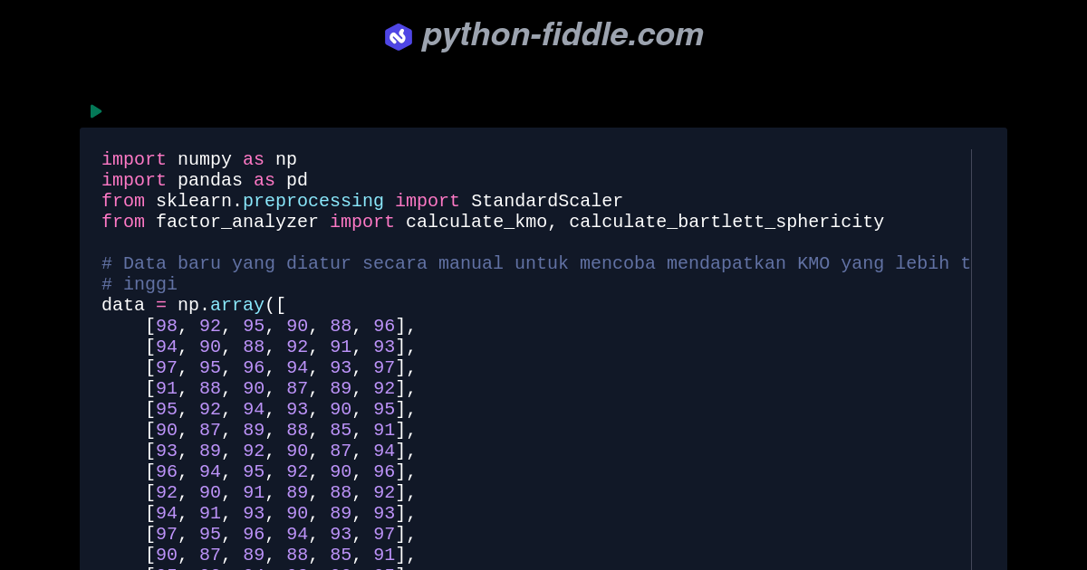 Python-Fiddle: Online Python Compiler, IDE, and Interpreter