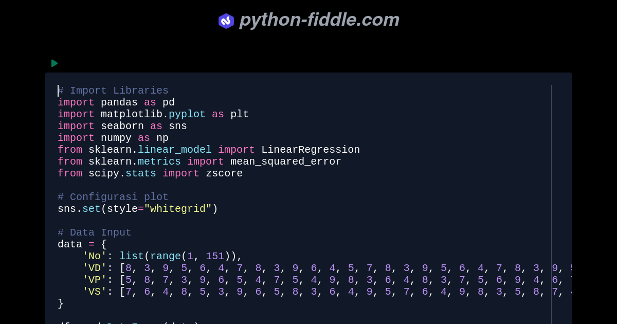 Python-Fiddle: Online Python Compiler, IDE, and Interpreter