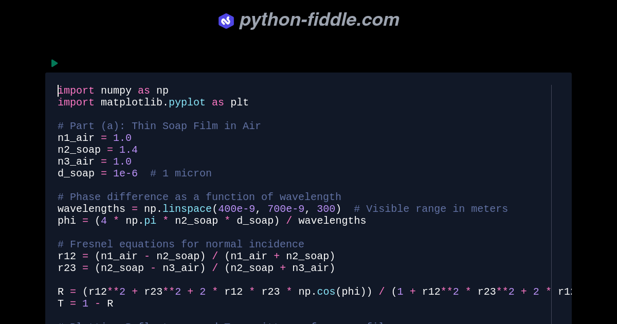 Python-Fiddle: Online Python IDE, Compiler, and Interpreter
