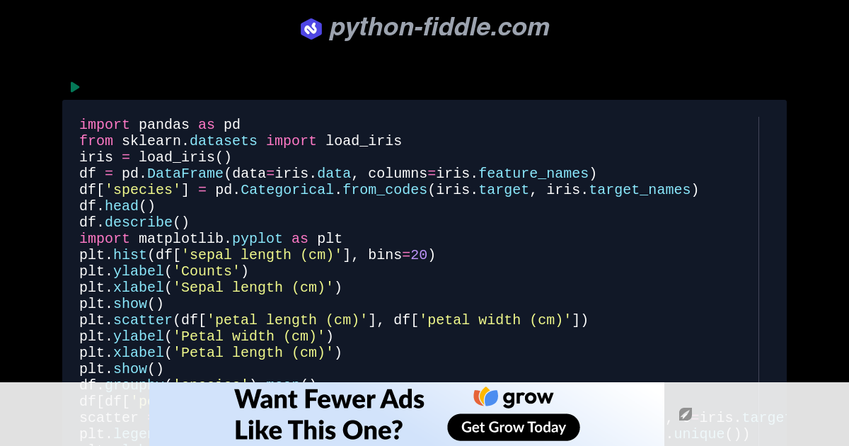 Python-Fiddle: Online Python Compiler, IDE, and Interpreter