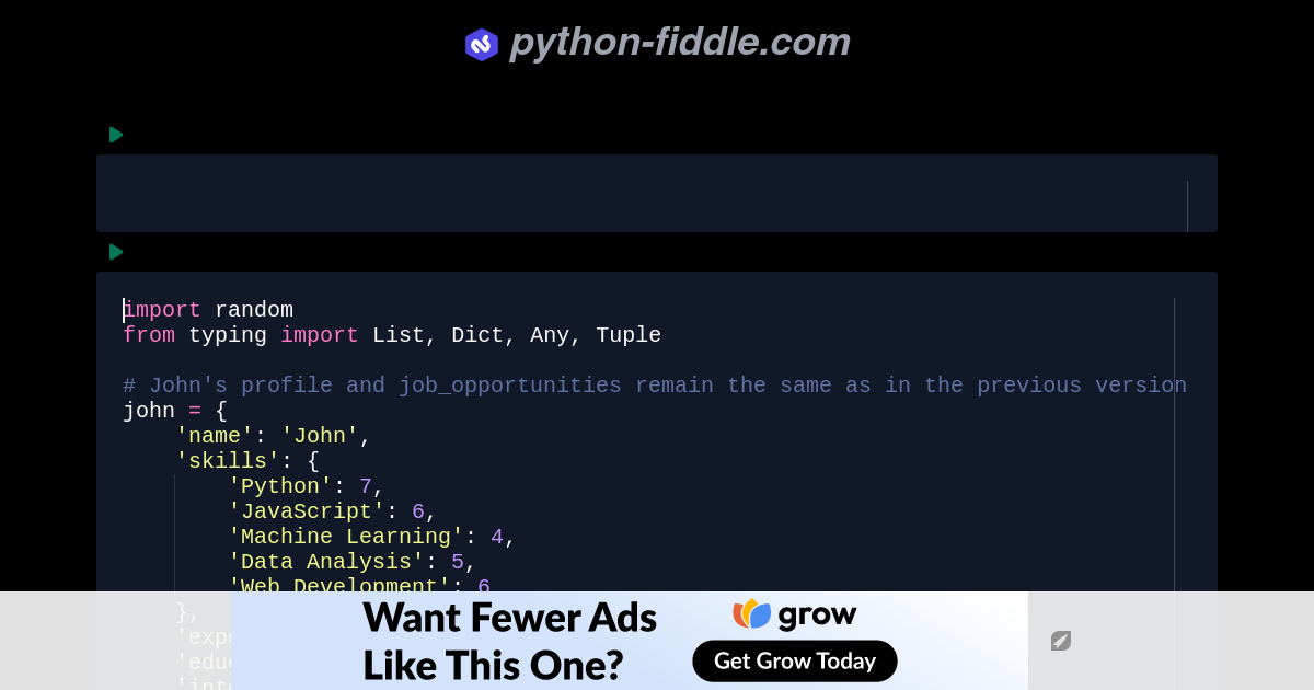 Python-Fiddle: Online Python Compiler, IDE, and Interpreter