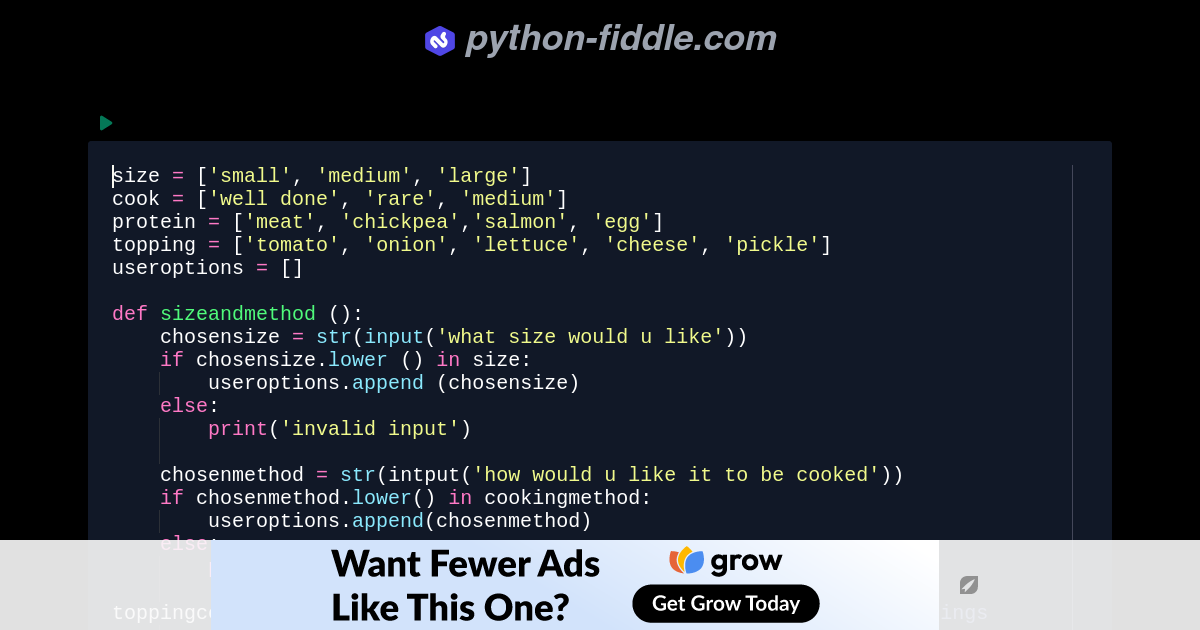 Python-Fiddle: Online Python Compiler, IDE, and Interpreter