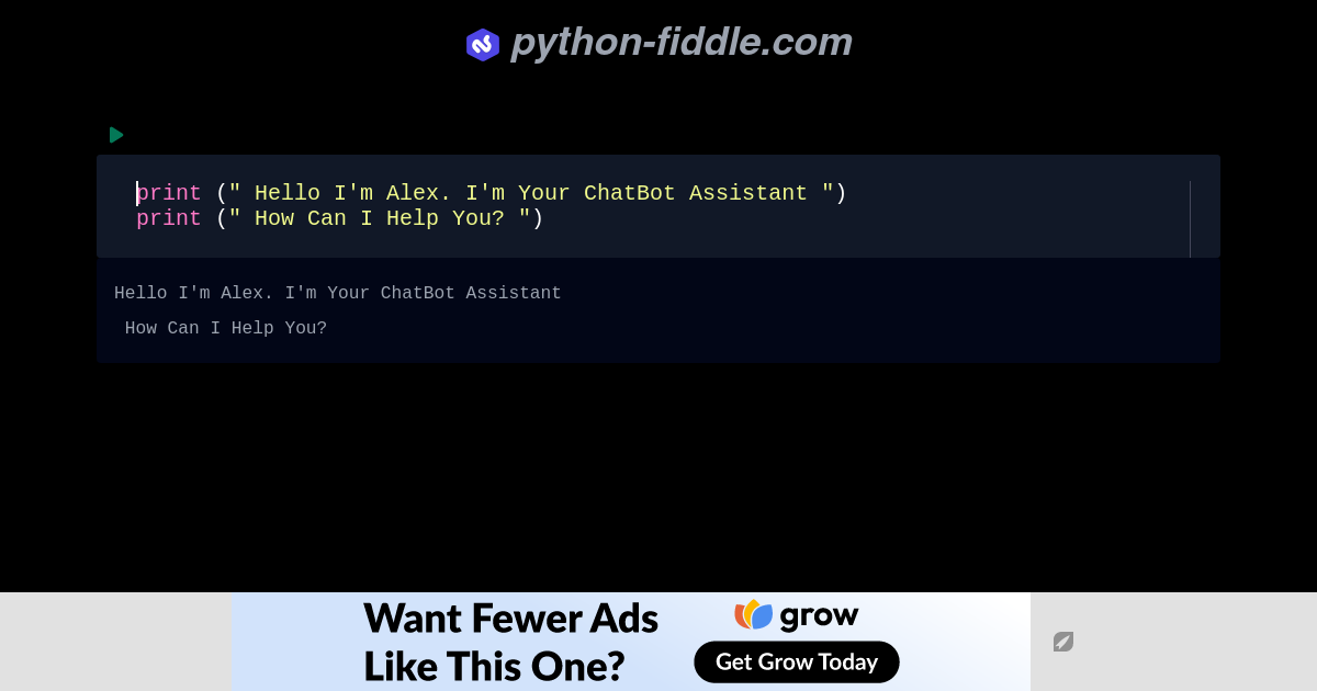 Python-Fiddle: Online Python Compiler, IDE, and Interpreter