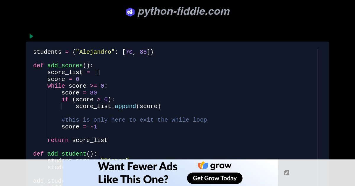 Python-Fiddle: Online Python IDE, Compiler, and Interpreter