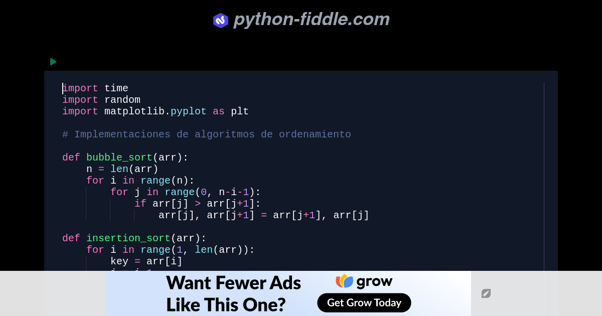 Python-Fiddle: Online Python Compiler, IDE, and Interpreter