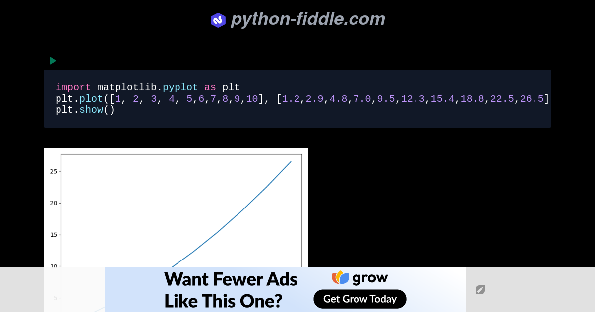 Python-Fiddle: Online Python Compiler, IDE, and Interpreter