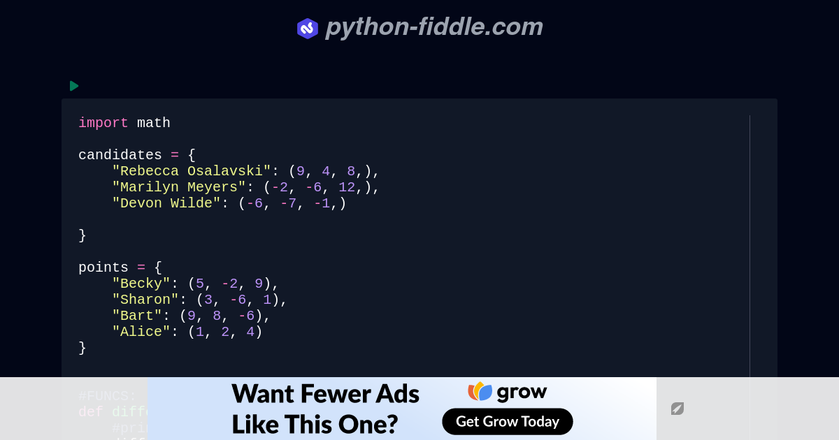 Python-Fiddle: Online Python Compiler, IDE, and Interpreter