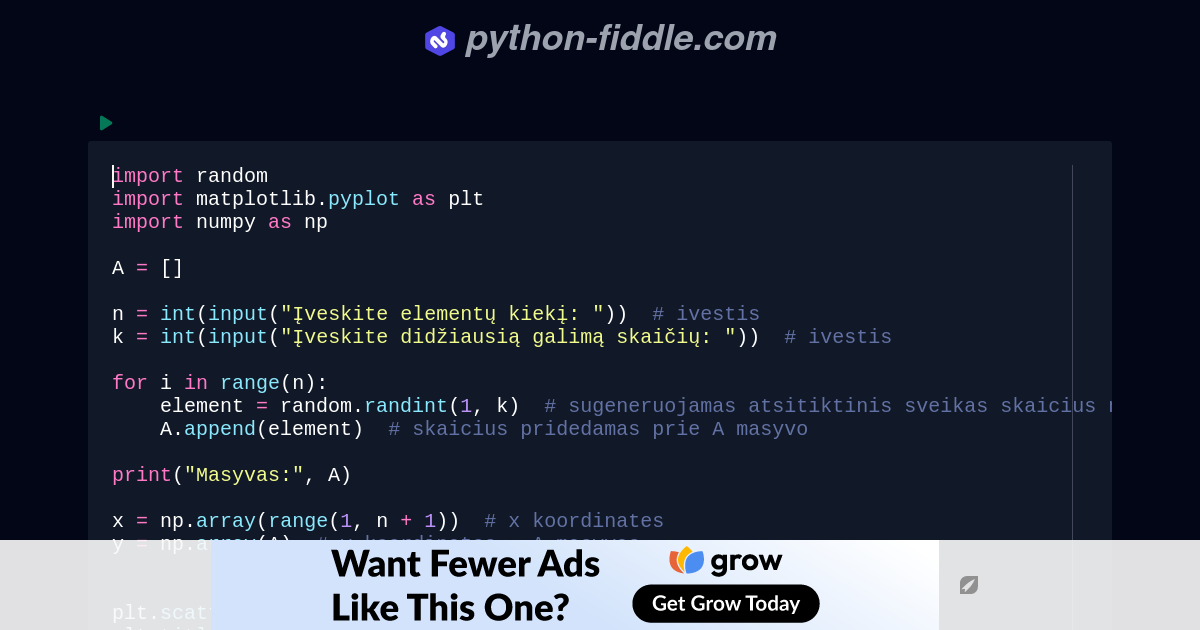 Python-Fiddle: Online Python IDE, Compiler, and Interpreter