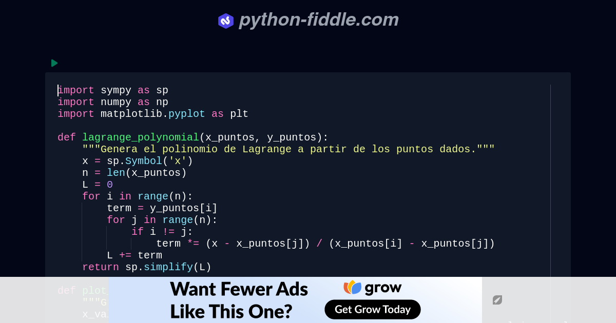 Python-Fiddle: Online Python IDE, Compiler, and Interpreter