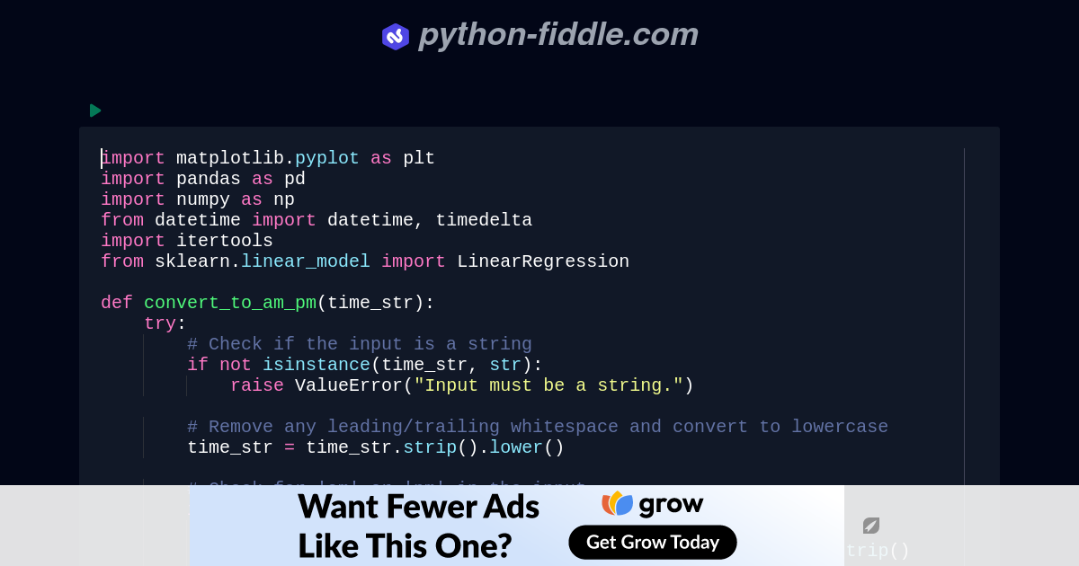 Python-Fiddle: Online Python IDE, Compiler, and Interpreter