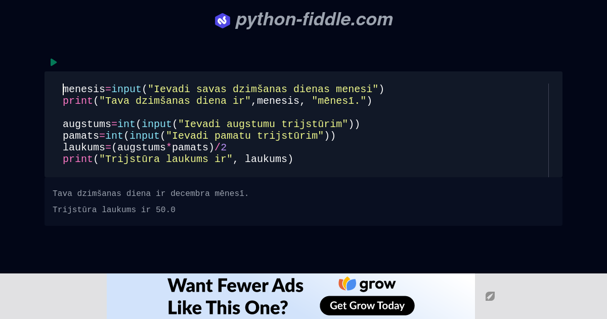 Python-Fiddle: Online Python IDE, Compiler, and Interpreter