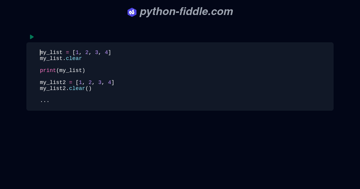 Python-Fiddle: Online Python IDE, Compiler, and Interpreter