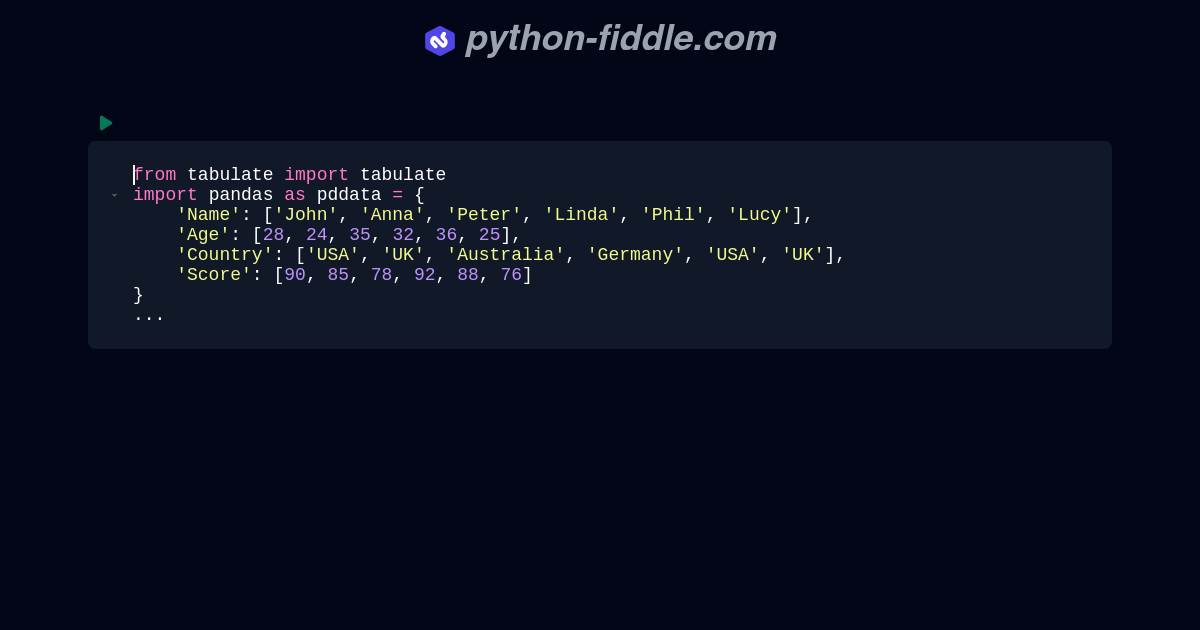 Python-Fiddle: Online Python IDE, Compiler, and Interpreter