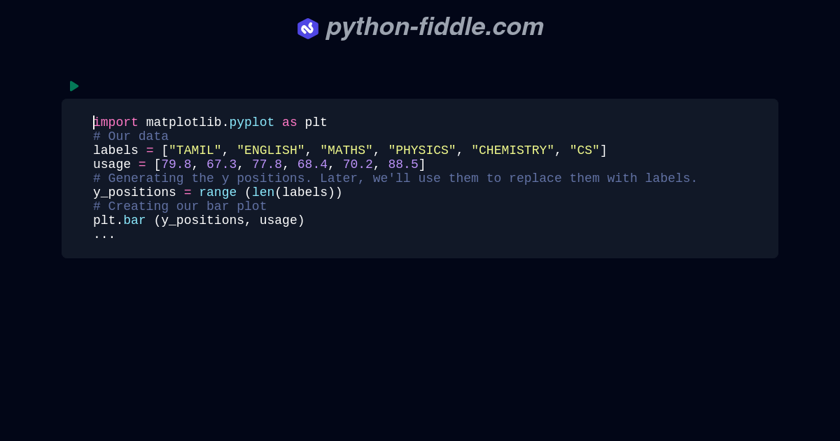 Python-Fiddle: Online Python IDE, Compiler, and Interpreter