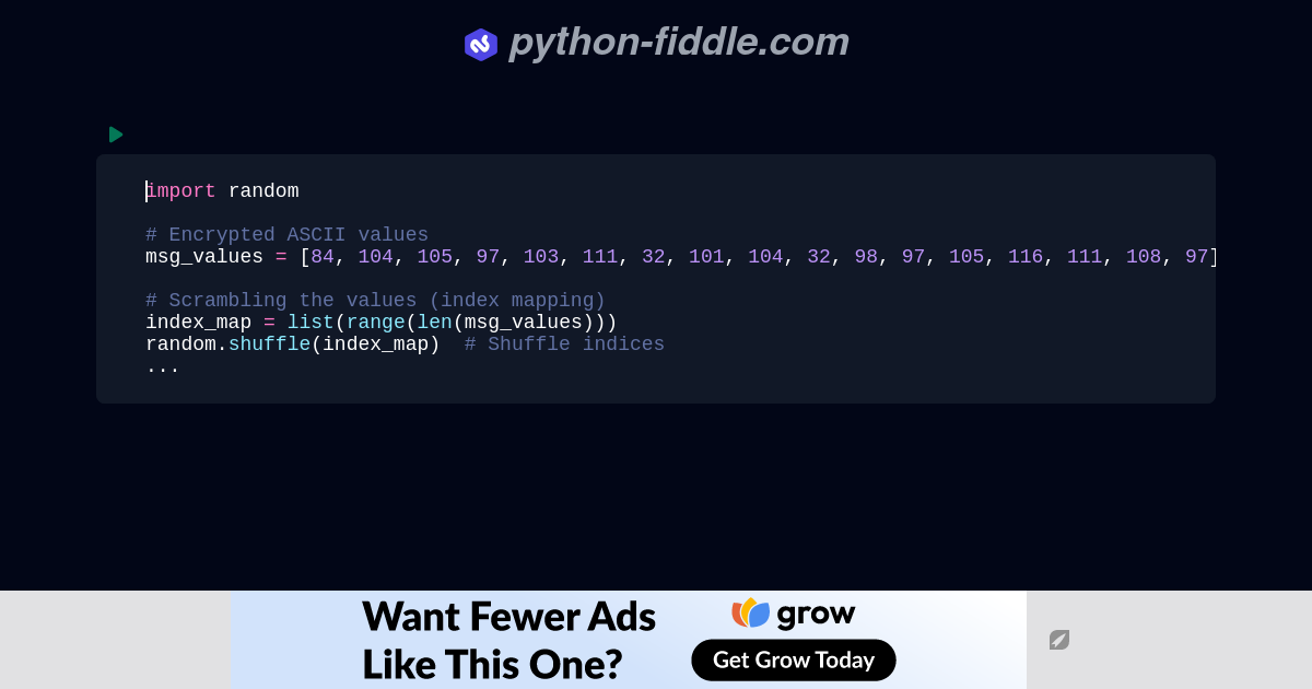 Python-Fiddle: Online Python IDE, Compiler, and Interpreter