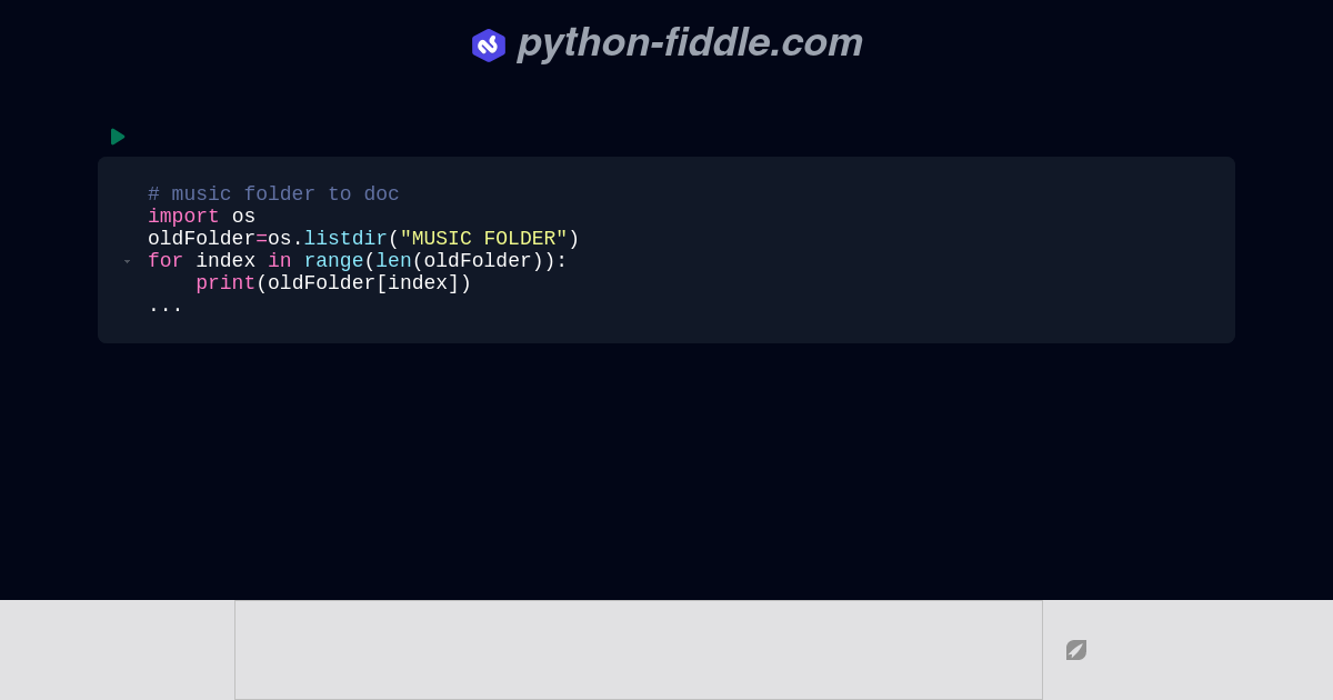 Python-Fiddle: Online Python IDE, Compiler, and Interpreter