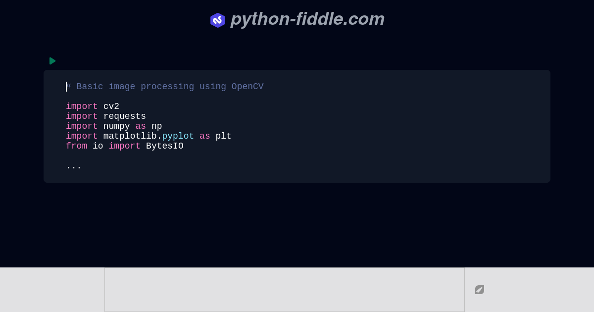 Python-Fiddle: Online Python IDE, Compiler, and Interpreter